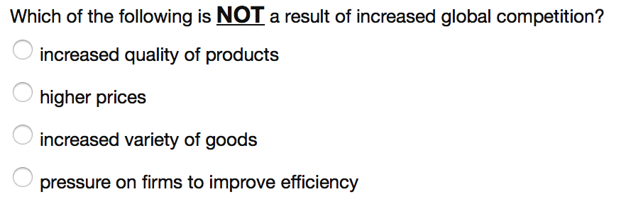 Solved Which of the following is NOT a result of increased | Chegg.com