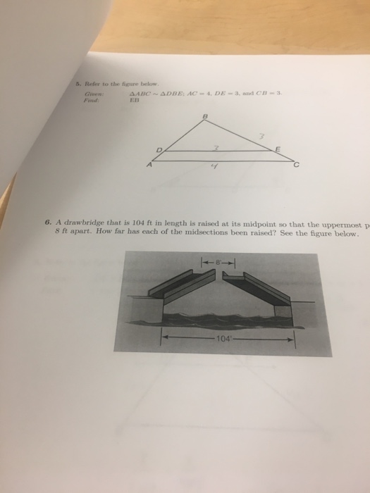 Solved Refer to the figure below. Given: Delta ABC ~ Delta | Chegg.com