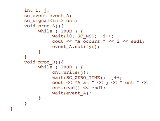 (1Opoints) For the two pieces of SystemC code below. | Chegg.com