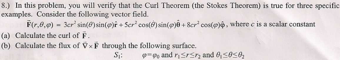 Solved In this problem, you will verify that the Curl | Chegg.com