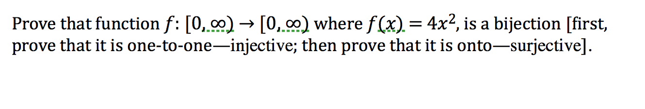 Solved Prove that function f: [0, infinity) rightarrow [0, | Chegg.com Solved Prove that function f: [0, infinity) rightarrow [0, | Chegg.com