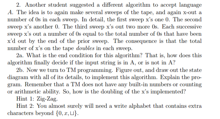 2. Another student suggested a different algorithm to | Chegg.com