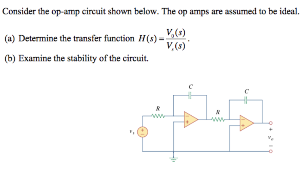 Solved Consider the op-amp circuit shown below. The op amps | Chegg.com