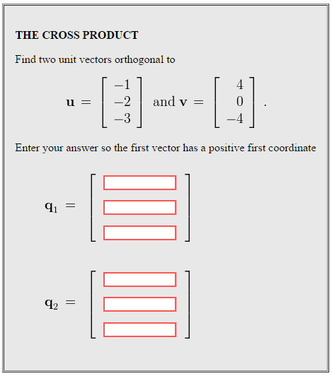 Solved Find two unit vectors orthogonal to u = [-1 -2 -3] | Chegg.com
