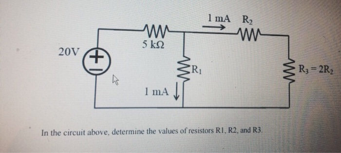 Solved In the circuit above, determine the values of | Chegg.com
