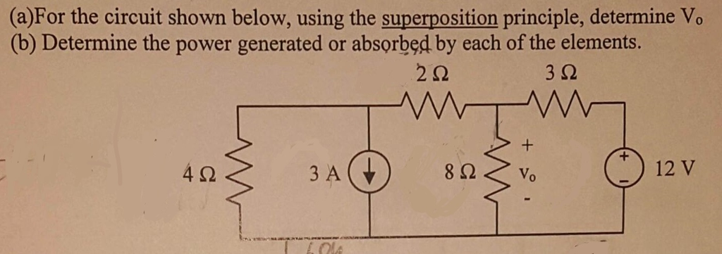 Solved (a)For the circuit shown below, using the | Chegg.com