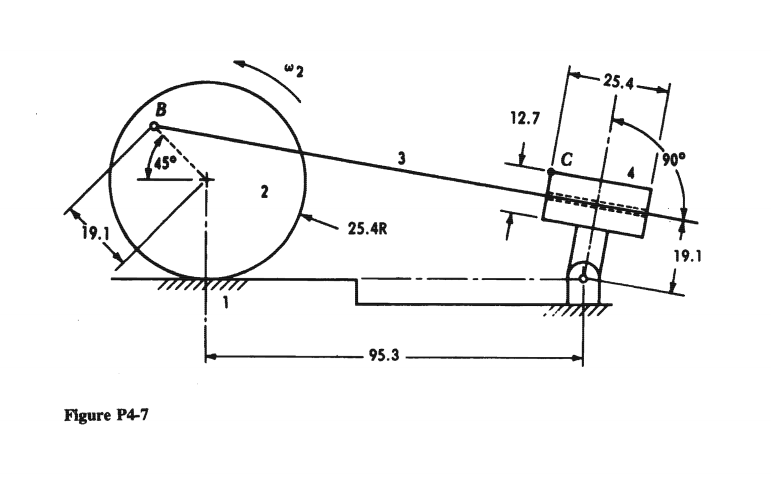 Solved -25.4 12.7 90° 45°、、 25.4R 19.1 19.1 Figure P4-7 | Chegg.com