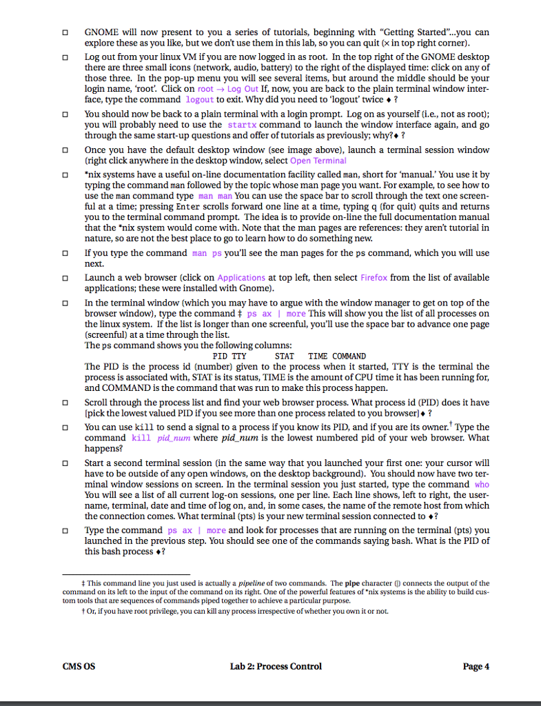 Lab 2: Process Control A brief note about type | Chegg.com