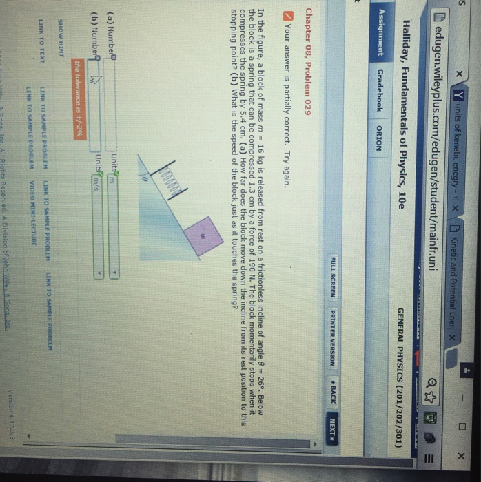 Solved: In The Figure, A Block Of Mass M - 16 Kg Is Releas... | Chegg.com