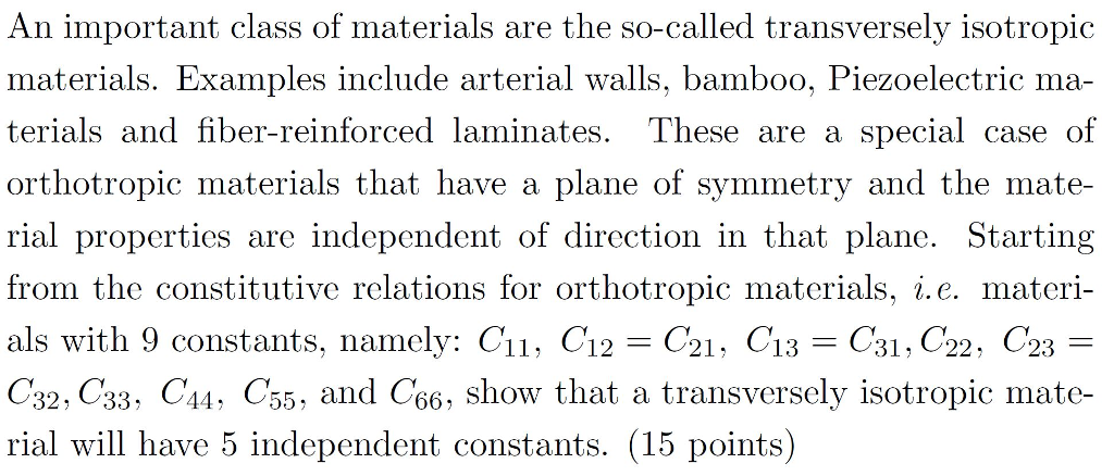 Solved An important class of materials are the so-called | Chegg.com