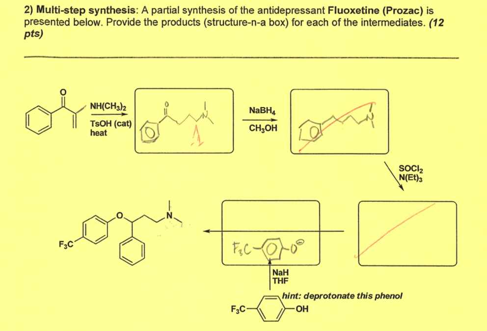 Solved 2) Multi-step synthesis: A partial synthesis of the | Chegg.com
