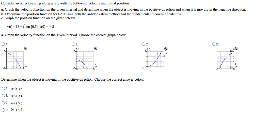 Solved Consider An Object Moving Along A Line With The