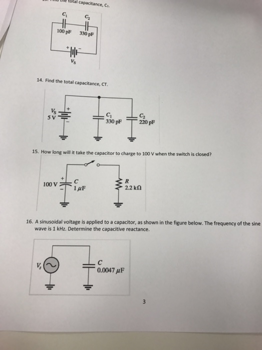Solved Find the total capacitance, CT. How long will it | Chegg.com
