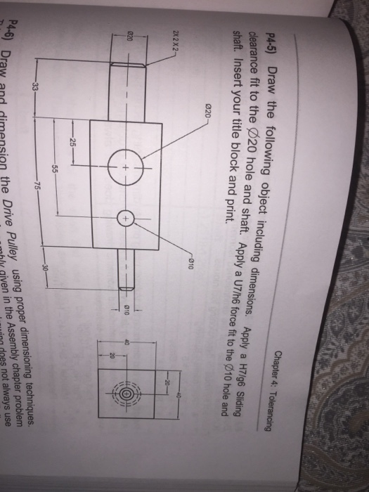 Solved 어6) Draw the following object including dimensions. | Chegg.com