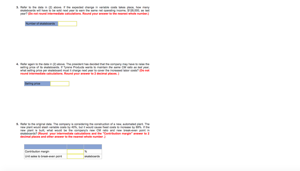 Solved 5. 10.00 points Problem 8-5 Various CVP Questions: | Chegg.com