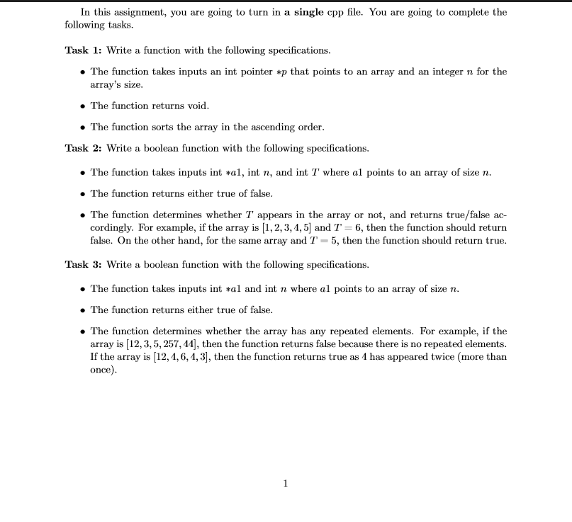 Solved In this assignment, you are going to turn in a single | Chegg.com