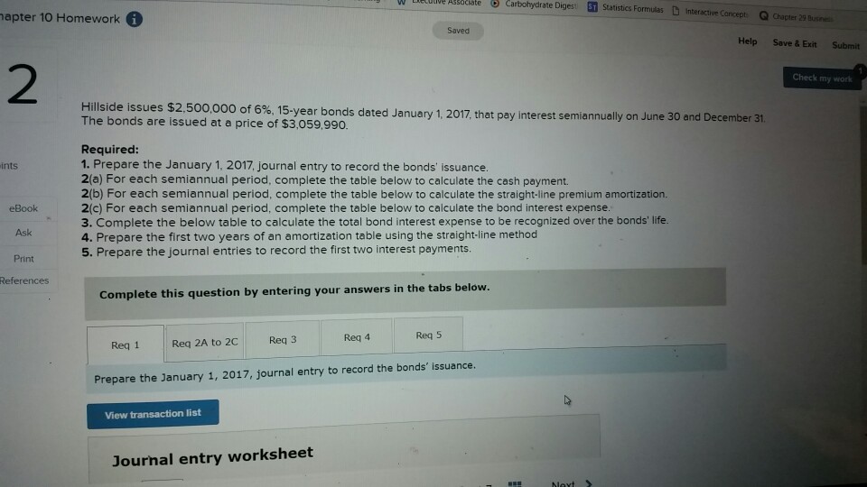 Solved Chapter 10 Homework Saved Help Save & Exit Submi | Chegg.com Solved Chapter 10 Homework Saved Help Save & Exit Submi | Chegg.com