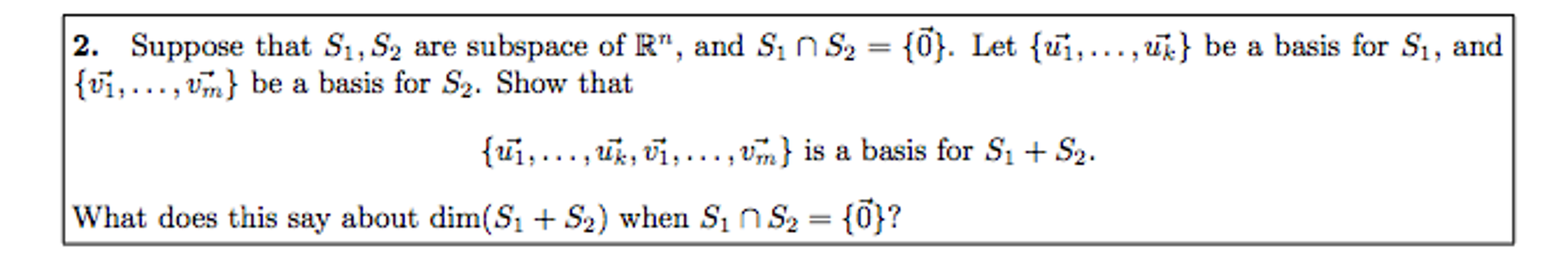 Solved linear algebra proof Suppose that S1, S2 are subspace | Chegg.com