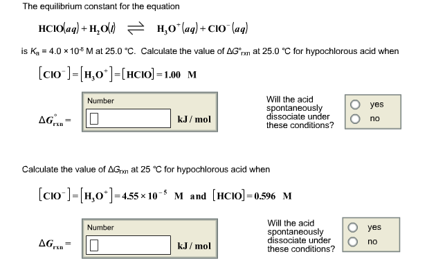 Solved The equilibrium constant for the equation is Ka = 4.0 | Chegg.com