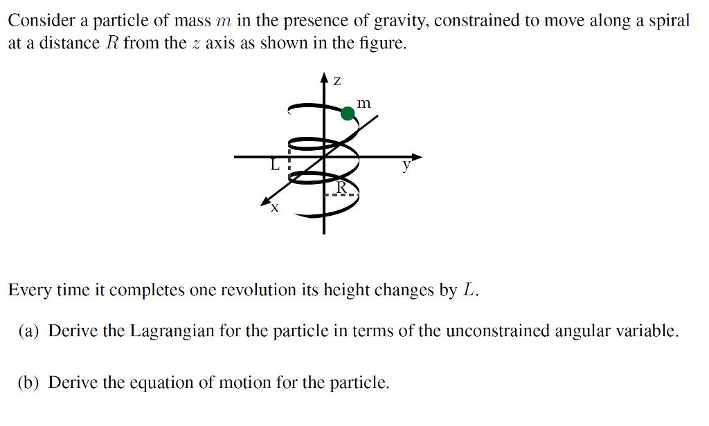 Solved Consider A Particle Of Mass M In The Presence Of