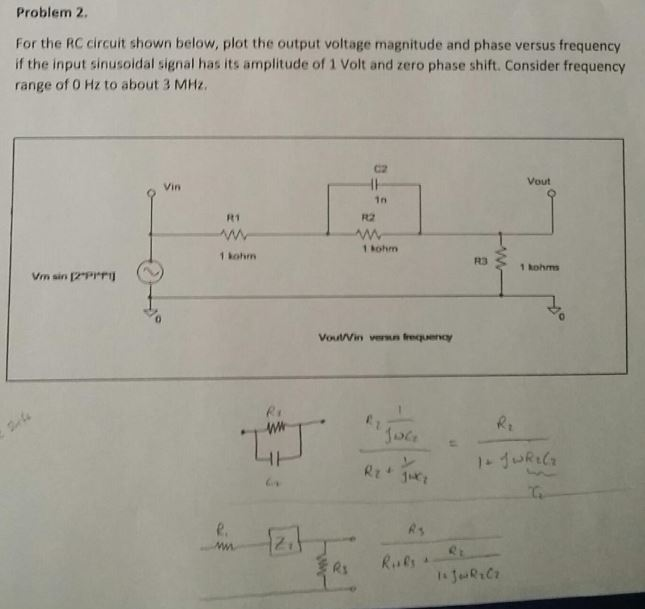 Solved For the MC circuit shown below, plot thi? output | Chegg.com