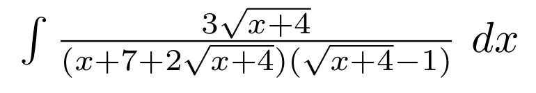 Solved integral 3 Squareroot x + 4/(x + 7 + 2 Squareroot x + | Chegg.com