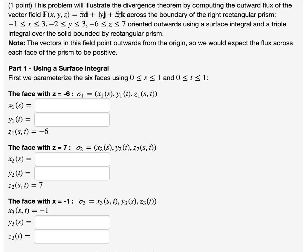 Solved (1 point This problem will illustrate the divergence | Chegg.com