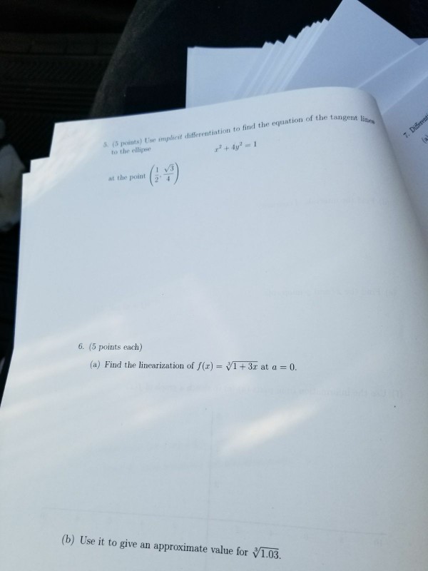 Solved ation to find the equation of the tangent li (3 | Chegg.com