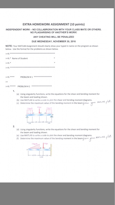 Solved Using Singularity Functions Write The Equations For 