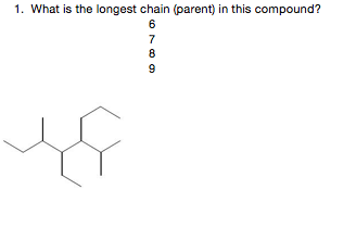 Solved What is the longest chain (parent) in this compound? | Chegg.com