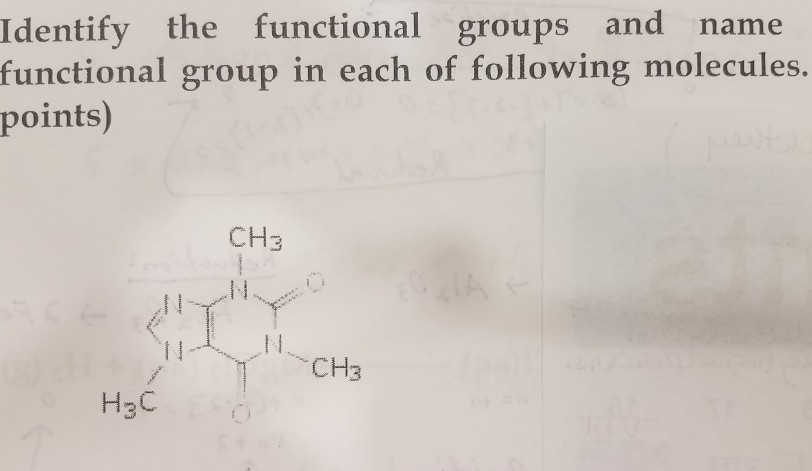 Solved Identify the functional groups and name functional | Chegg.com