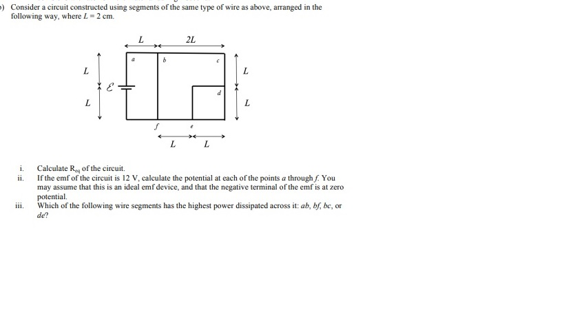 Solved Consider a circuit constructed using segments of the | Chegg.com