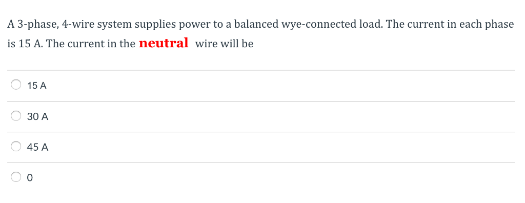 Solved A 3-phase, 4-wire system supplies power to a balanced | Chegg.com