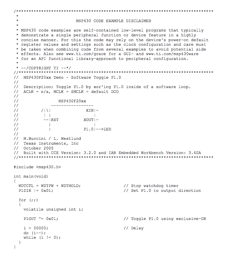 Solved Analyze And Modify The MSP430 Source Code In The Next Chegg