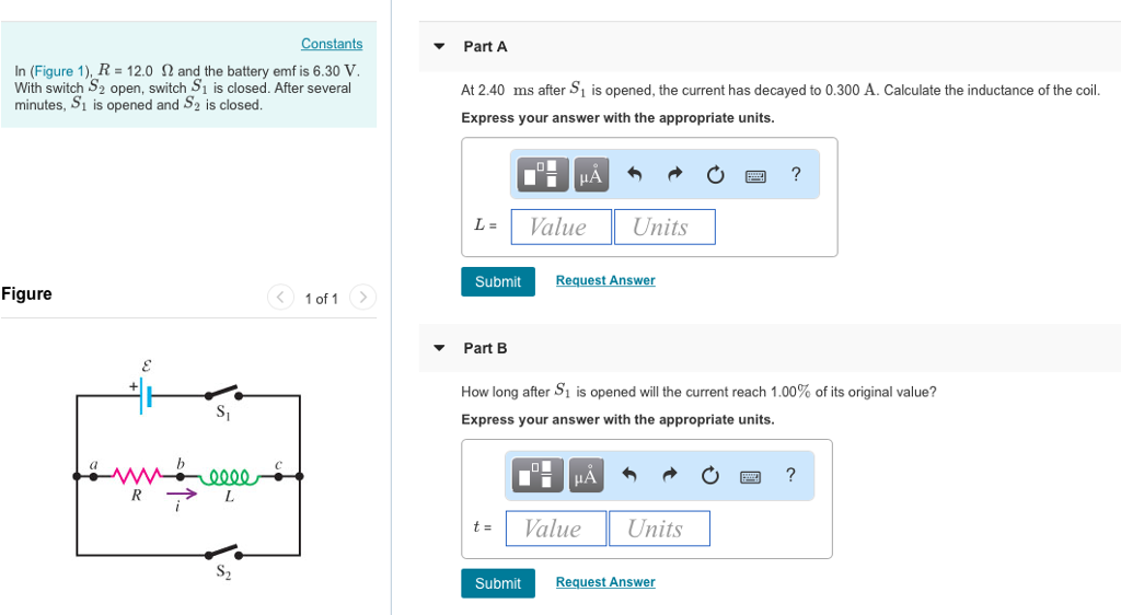 Solved Constants PartA In (Figure 1), R 12.0 2 and the | Chegg.com