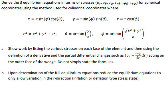 Solved Derive the 3 equilibrium equations in terms of | Chegg.com