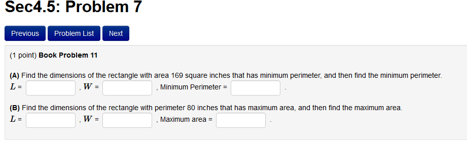 Solved Sec4.5: Problem 7 PreviouS Problem List Next (1 | Chegg.com