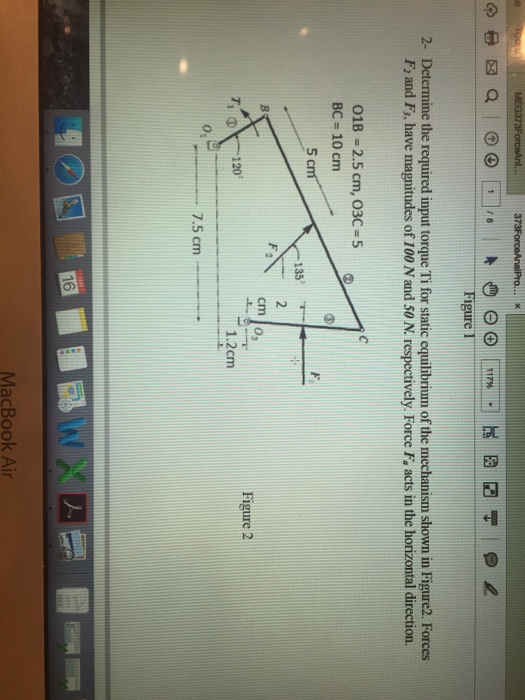 Solved Determine the required input torque Ti for static | Chegg.com