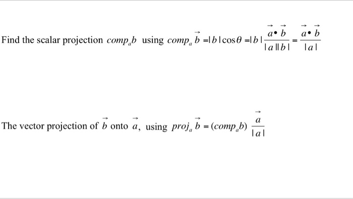 Solved Find the scalar projection compab using compa right | Chegg.com