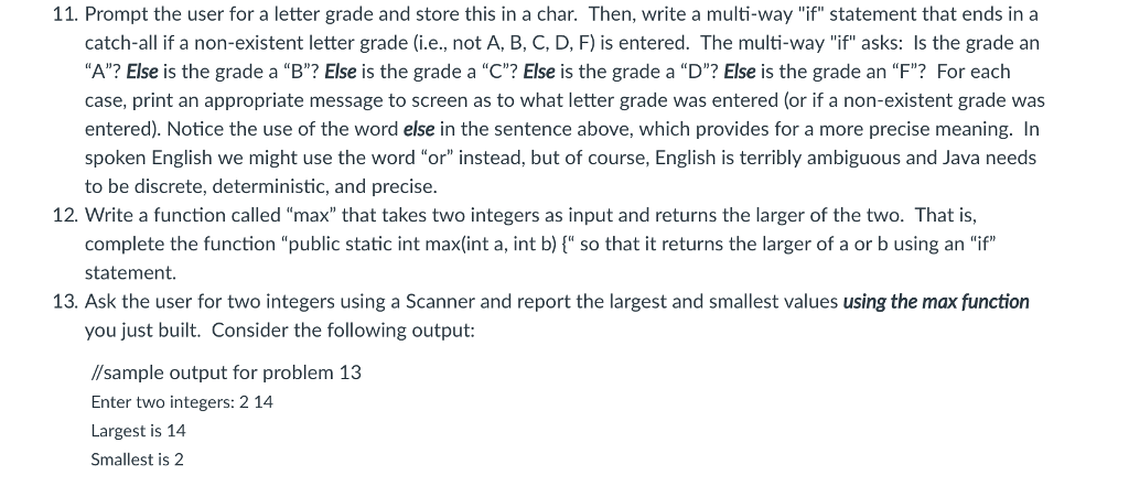 Solved 11. Prompt the user for a letter grade and store this | Chegg.com