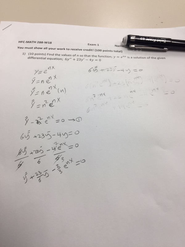 Solved HFC-MATH 288-W18 You must show all your work to | Chegg.com