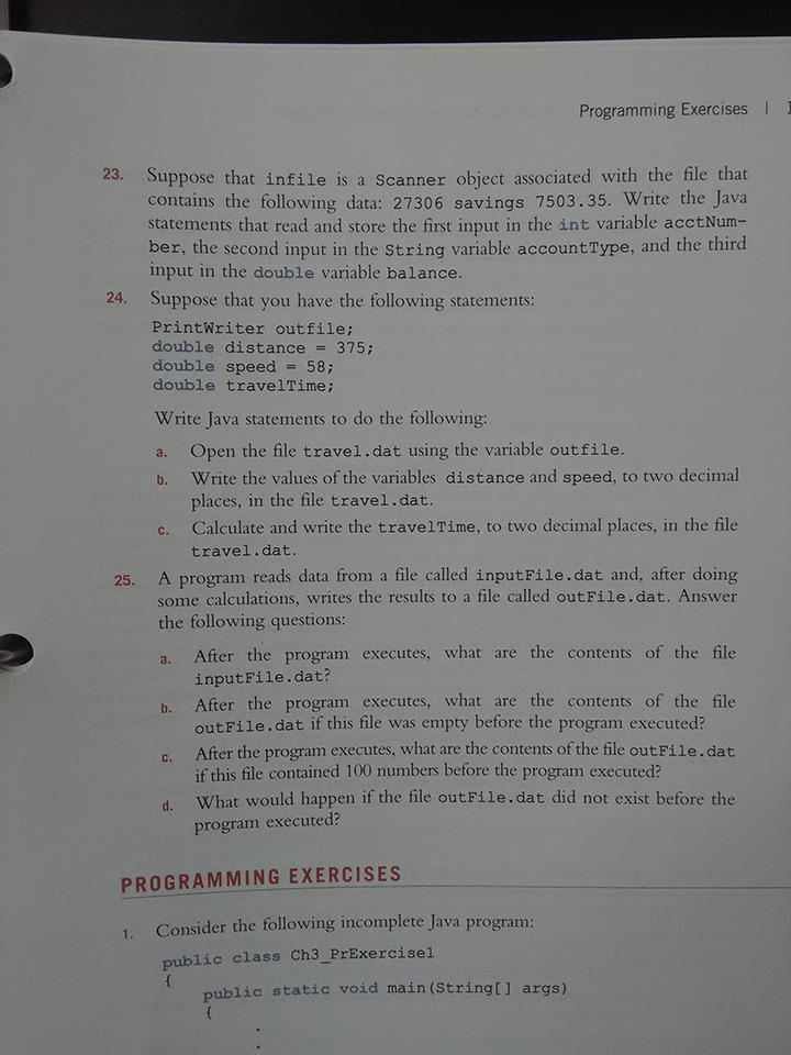 Solved Programming Exercises 1 23 Suppose That Infile Is A