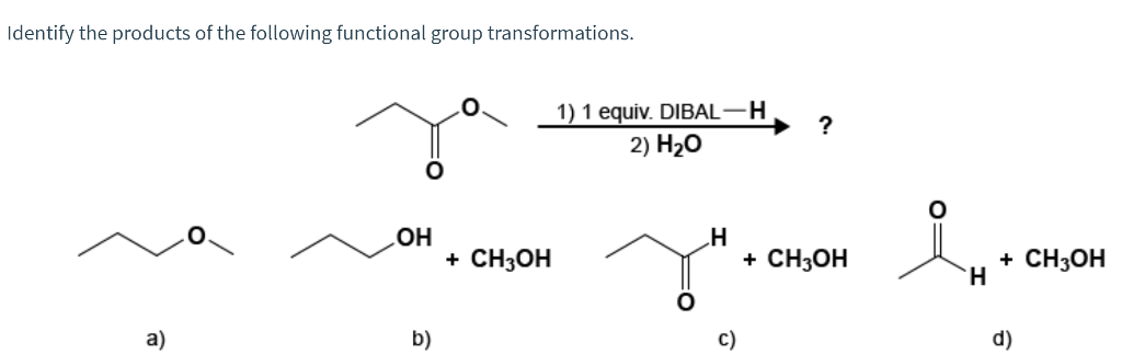 Solved Identify the products of the following functional | Chegg.com