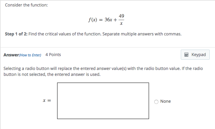 Solved Step 2 Of 2 Use The First Derivative Test To Find