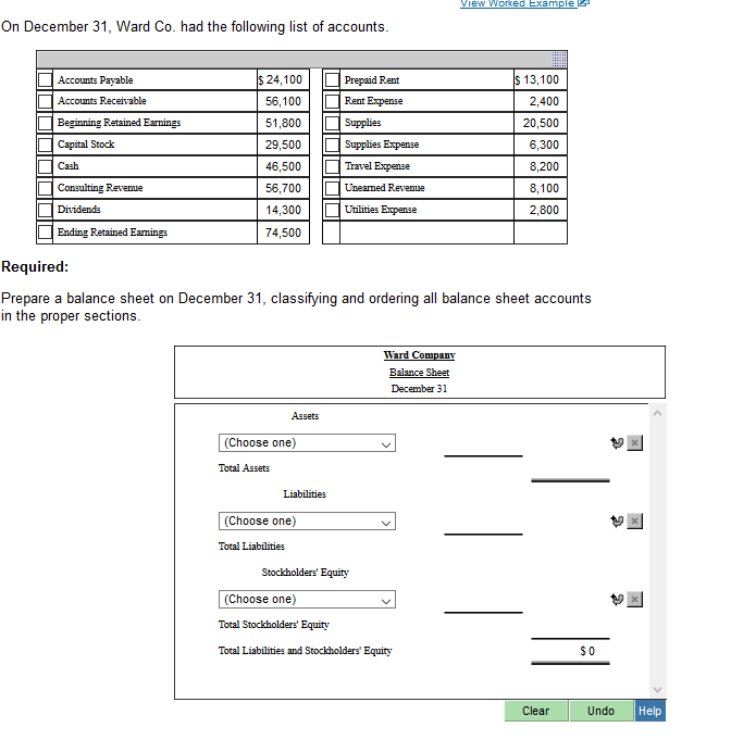 Solved On December 31, Ward Co. had the following list of | Chegg.com