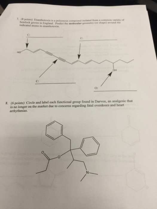 Solved Enanthotoxin is a poisonous compound isolated from a | Chegg.com