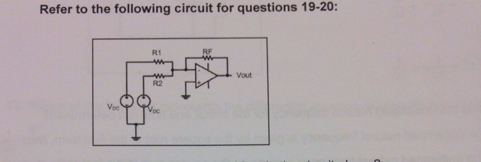 Solved Refer to the following circuit for questions 19-20: | Chegg.com