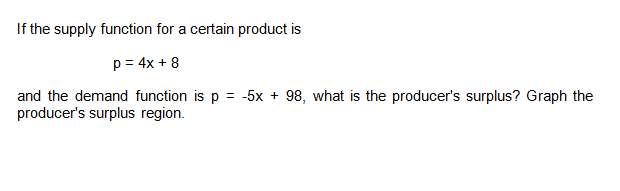 Solved If the supply function for a certain product is p = | Chegg.com