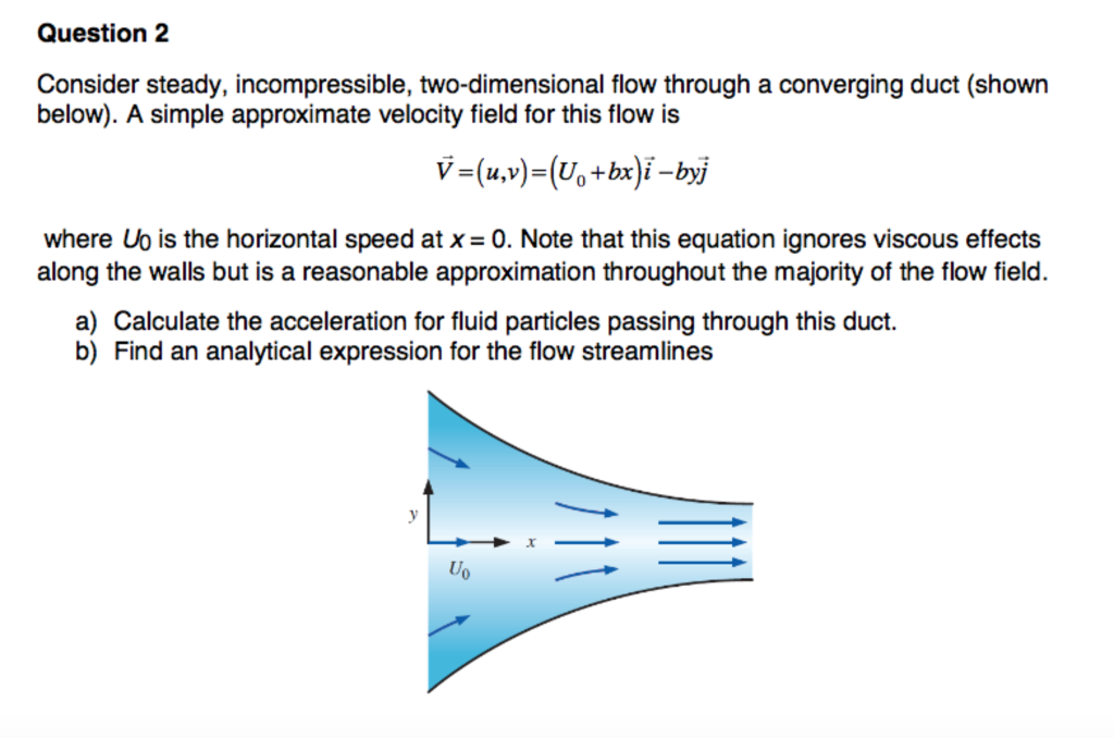 Solved Question 2 Consider steady, incompressible, | Chegg.com Solved Question 2 Consider steady, incompressible, | Chegg.com