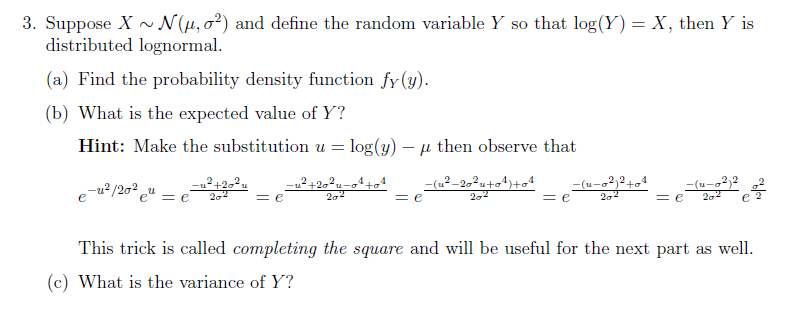 3. Suppose X ~ N(mu, sigma^2) and define the random | Chegg.com